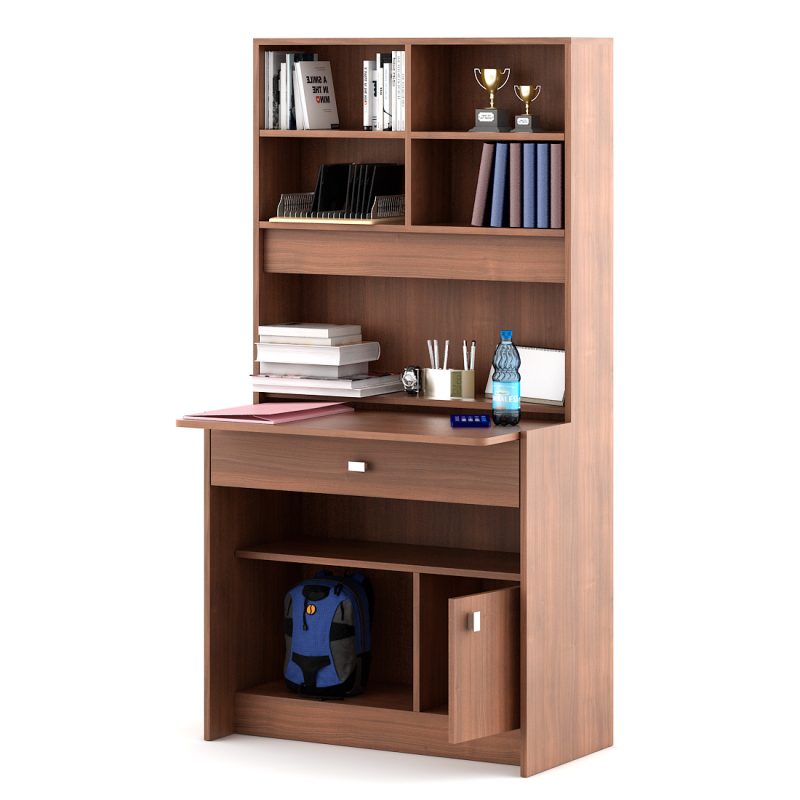 KOSMO STUDY TABLE ACHIEVER WALNUT RIGATO WOODPORE – Furniture Online